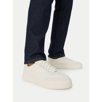 Calvin Klein Sneakers Calvin Klein Basket Cupsole Lup Wt Lth HM0HM02133 Wei&szlig;