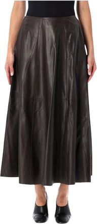 Arma Femme, Jupes, Brun, Taille: 38 FR Leather Skirts
