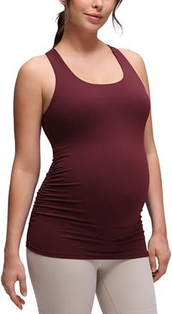 CRZ YOGA Butterluxe Aux Femmes Dos Nageur Maternit&eacute; R&eacute;servoir Haut Ruch&eacute; Grossesse Rembourr&eacute; Yoga Haut Merlot Rouge 42