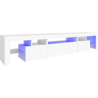 vidaXL TV-Schrank mit LED-Leuchten Wei&szlig; 215x36,5x40 cm Vidaxl