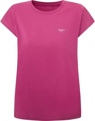 Pepe Jeans London Lory T-shirt Femme, Rose (Rose Anglaise), XS Femme