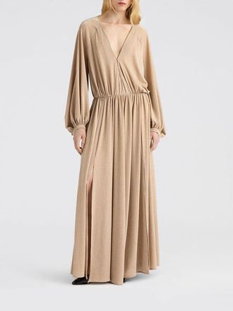 Momoni Longue tunique Geisli en jersey de lurex avec manches ballon et col V