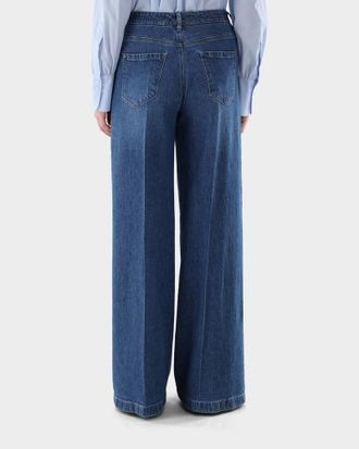 van Laack Jeans mit weitem Bein