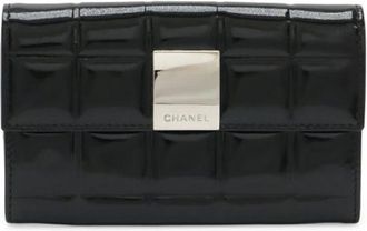 Chanel Porte-monnaie en cuir verni doccasion (Choco Bar) - Femme - Pre-owned - Noir - Taille: ONE Size