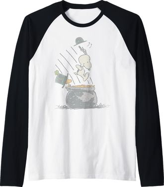 Peanuts Snoopy springt in Goldtopf mit Holzstock Raglan