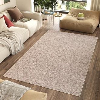 Tapiso Nizza Tapis Poils Ras Antid&eacute;rapant Lavable Moderne Beige Mouchet&eacute; Tapis Salon Chambre Adulte Enfant Cuisine Entr&eacute;e Oeko-TEX R&eacute;sistant 80 x 150 cm