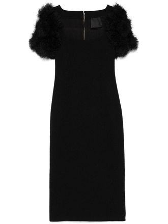 Givenchy robe mi-longue à détail de pompon - Noir