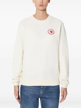 Fj&auml;llr&auml;ven sweat &agrave; patch logo - Blanc