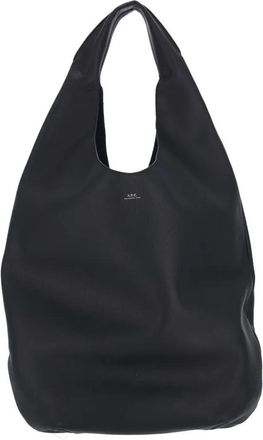 A.P.C. Shopper & Totes - Black Hammered Leather Tote Bag - Gr. unisize - in Schwarz - f&uuml;r Damen