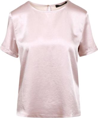 Max Mara Femme, Blouses et Chemises, Rose, Taille: 40 FR Gilbert Satin and Jersey T-shirt