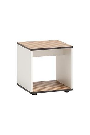 Schildmeyer Sitzhocker Katta 158595, wei&szlig; matt/Akustikpaneel Optik, 40 x 40 x 42 cm