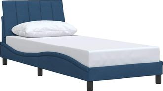 vidaXL Giroletto Senza Materasso Blu 90x200 Cm In Tessuto - Vidaxl