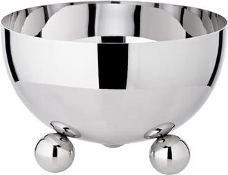 Edzard Bol Chicago (diam&egrave;tre 15 cm, hauteur 9 cm) sur 3 pieds sph&eacute;riques, acier inoxydable poli brillant