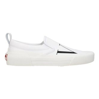 Valentino Garavani Wei&szlig;e Stoff Slip-On Loafer - - Shoes - Herren - Wei&szlig; - 39 1/2 EU