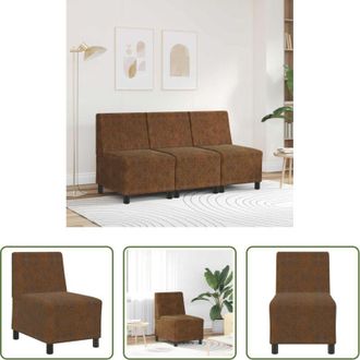vidaXL Sofa - Sofa Stuhl mit Kissen Braun 55 x 74 x 82 cm Faux Wildleder