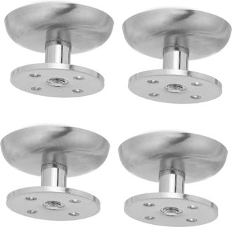 DOITOOL 4 Satz Verstellbare M&ouml;belbeine aus Edelstahl Runde K&uuml;chenf&uuml;&szlig;e H&ouml;he Metallm&ouml;belf&uuml;&szlig;e f&uuml;r DIY Sofa Schrank Tisch Computer-Schreibtisch und Couchtisch