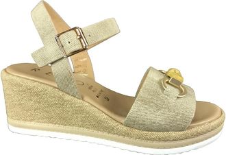 Repo Repo, Femme, Chaussures, Beige, Taille: 37 EU 53290 Sandale compens&eacute;e