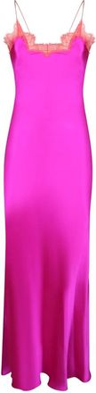 Roberto Cavalli Femme, Robes, Rose, Taille: 38 FR Silk Maxi Slip Dress