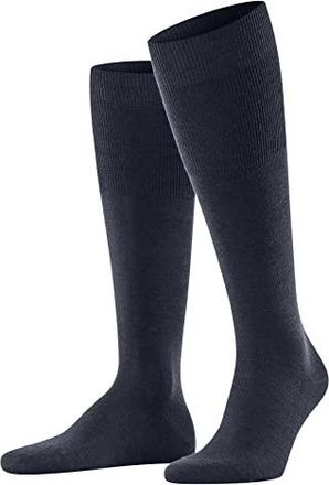 Falke Airport M Kh laine coton unies 1 paire, Chaussettes longues Homme, Bleu Dark Blue Melange 6688, 39-40