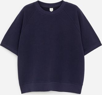 Arket Sweatshirt Aus French Terry -Blau