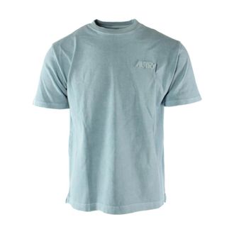 Autry T-Shirt mit Rundhalsausschnitt und Logo - - Tops - Herren - Blau - S
