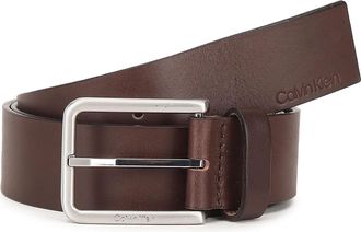 Calvin Klein Herren Gürtel Ledergürtel, Braun (Dark Brown), 125