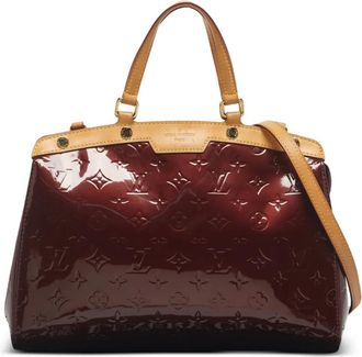 Louis Vuitton sac cabas Brea en cuir verni &agrave; monogramme fauviste format moyen - Rouge
