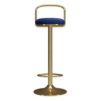 Generic Barhocker, h&ouml;henverstellbare Barhocker mit R&uuml;ckenlehne, hoher Hocker f&uuml;r Schlafzimmer, Esszimmer, Wohnzimmer, K&uuml;che, Sitzfl&auml;che mit Metallbeinen