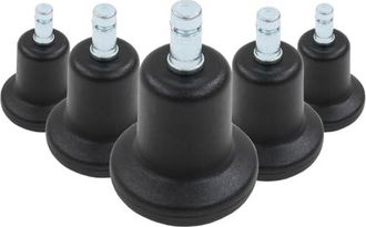 hjh OFFICE 619002 5X Bodengleiter B&uuml;rostuhl Stand No. 10 Kunststoff 10mm/50mm Drehstuhl Stuhl Gleiter Standfu&szlig;