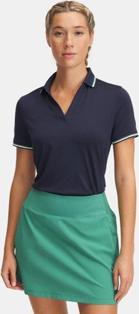 Under Armour Drive Rib Kurzarm-Poloshirt für Damen Ether Blau / Midnight Blaue Marine / Midnight Blaue Marine XS