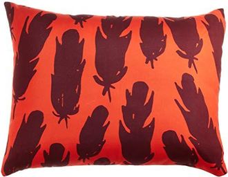 Bonamaison Le Jardin du Lin Kissen Zierkissenbezug Orange-Bordeaux Kissenbezug, Weich Bequem, Für Zuhause Autos Büro Sofa Wohnzimmer Couch Schlafzimmer Dekor, 45