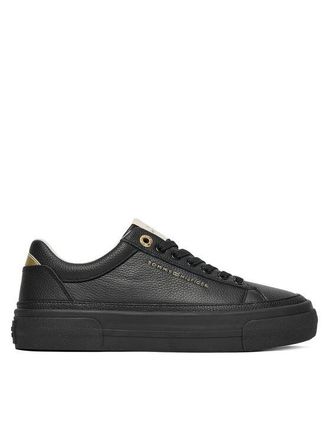 Tommy Hilfiger Sneakers Th Platform Sneaker Tumbled Ltr FW0FW09018 Schwarz