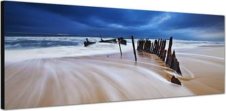 Paul Sinus Art Wandbild 150x50cm Australien Qeensland Strand Schiffswrack