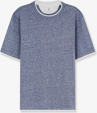 Brunello Cucinelli Linen and cotton blend T-shirt - BRUNELLO CUCINELLI - gender_Man