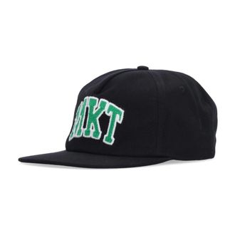 Market Schwarze Flache Schirmm&uuml;tze 5 Panel - - Accessories - Herren - Schwarzk - ONE SIZE