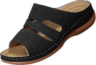 Generic Sandales &agrave; enfiler pour femme - Bout ouvert - Style d&eacute;contract&eacute; - &Eacute;l&eacute;gantes - L&eacute;g&egrave;res et &eacute;paisses - Confortables - Orthop&eacute;diques - Loisirs en plein ai