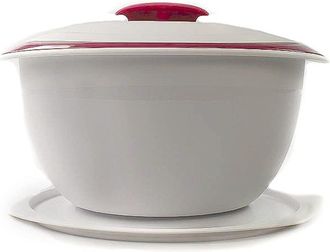 Tupperware Thermo-Duo 3,5 L weiß Brombeere Servieren Warmhalten Iso-Duo