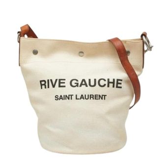 Saint Laurent Sac bandouli&egrave;re en lin Pre-owned - Femme - Pre-owned - Beige - Taille: ONE Size