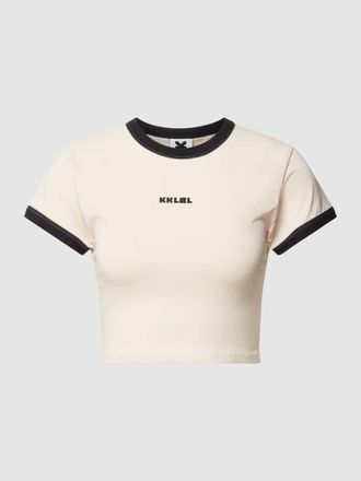 Karo Kauer Crop Top mit Label-Detail