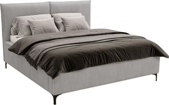 Mirjan24 Polsterbett Cesechi, Bettkasten mit Gasdruckfedern, Doppelbett, Lattenrost, Metallf&uuml;&szlig;e, Elegantes Bett mit Polsterkopfteil, Bettgestell, Ehebett (Poso