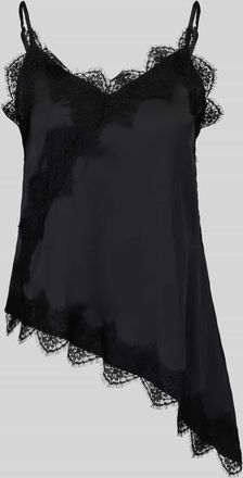 Pieces Blusentop mit asymmetrischem Saum