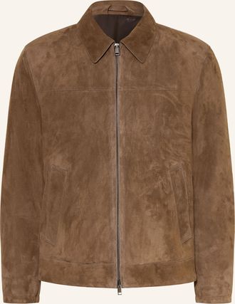 Brioni Lederjacke braun