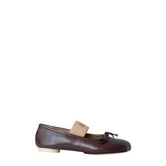 Maison Margiela Femme, Chaussures, Brun, Taille: 39 EU Ballerines en cuir