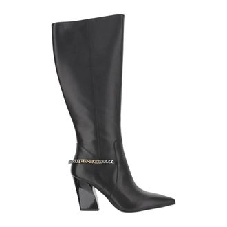 Pinko Spitze Lederstiefel mit 9cm Absatz - - Shoes - Damen - Schwarzk - 40 EU