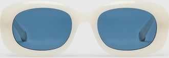 Stella McCartney Chunky Oval Sunglasses, Woman, Milky white