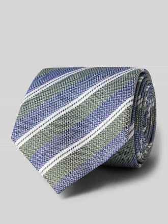 Joop Krawatte aus Seide-Leinen-Mix im Allover-Look (8 cm)