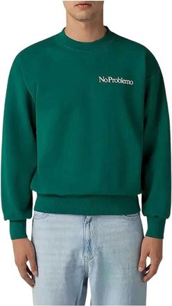 Aries Homme, Sweatshirts et sweats &agrave; capuche, Vert, Taille: S Mini Problemo Crewneck