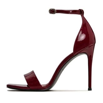 Cesare Gaspari Femme, Chaussures, Rouge, Taille: 40 EU Talons classiques &agrave; bride cheville en cuir verni - Rouge