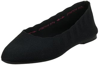 Skechers Femme Womens Cleo Bewitch Ballet Ballerines Bout fermé, Noir Black Flat Knit Blk, 38.5 EU