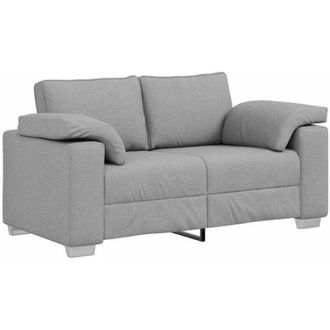 vidaXL Sofa mit Kissen Wolken-Grau 160 x 77 x 82 cm Stoff Vidaxl